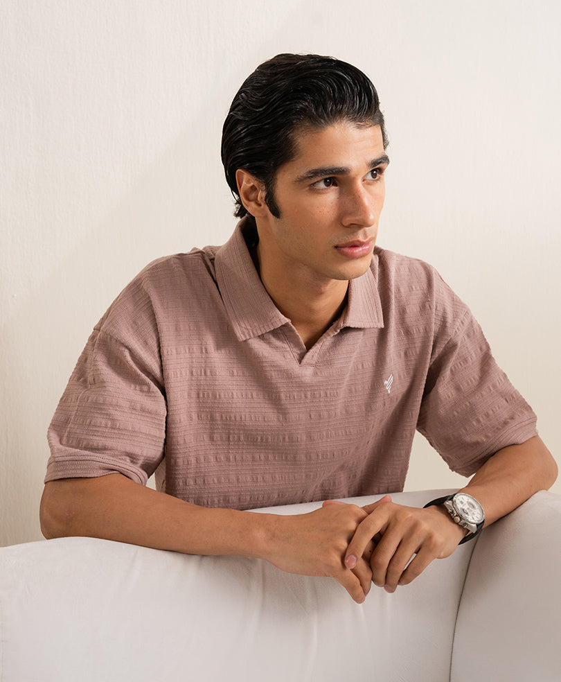 Fawn Boxy Fit Knitted POLO - FITTED