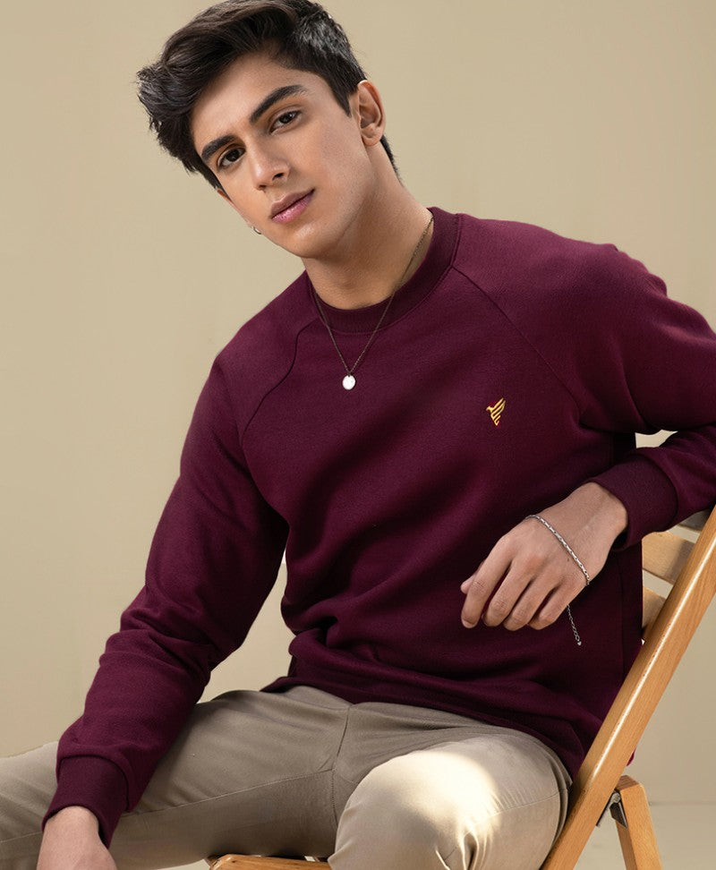 Maroon Raglan Sweatshirt – FITTED