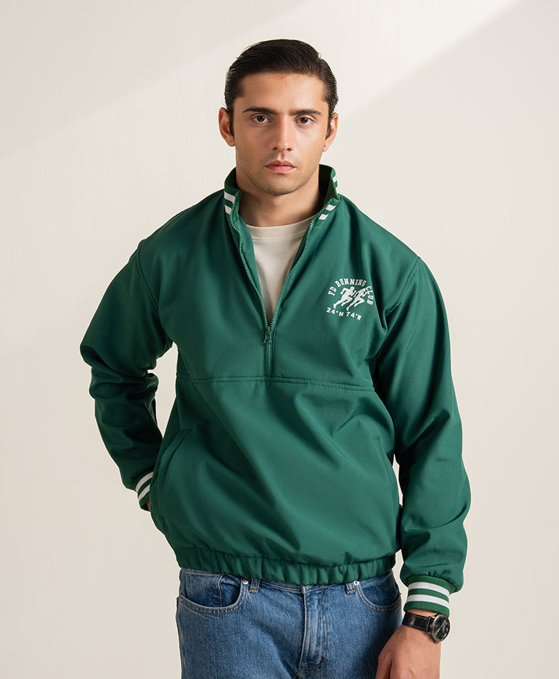 Green Track Jacket - FITTED